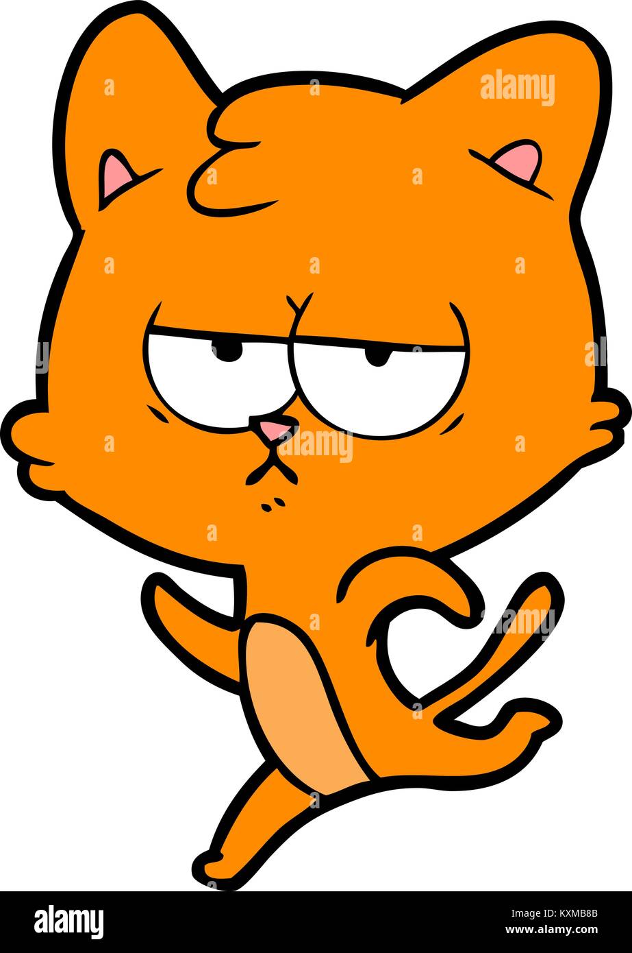 bored cartoon cat Stock Vector Image & Art - Alamy