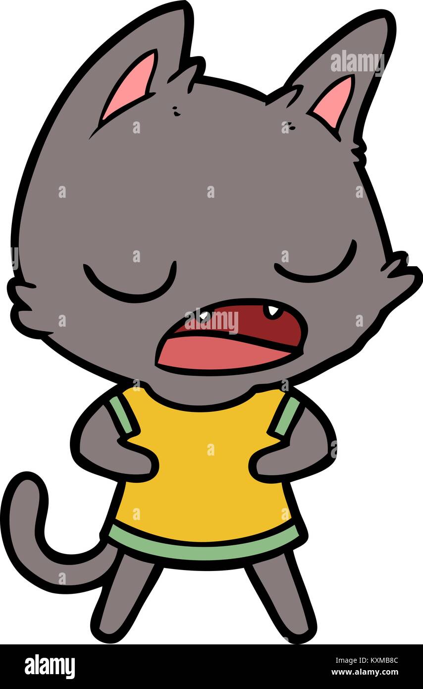 talking cat cartoon Stock Vector Image & Art - Alamy