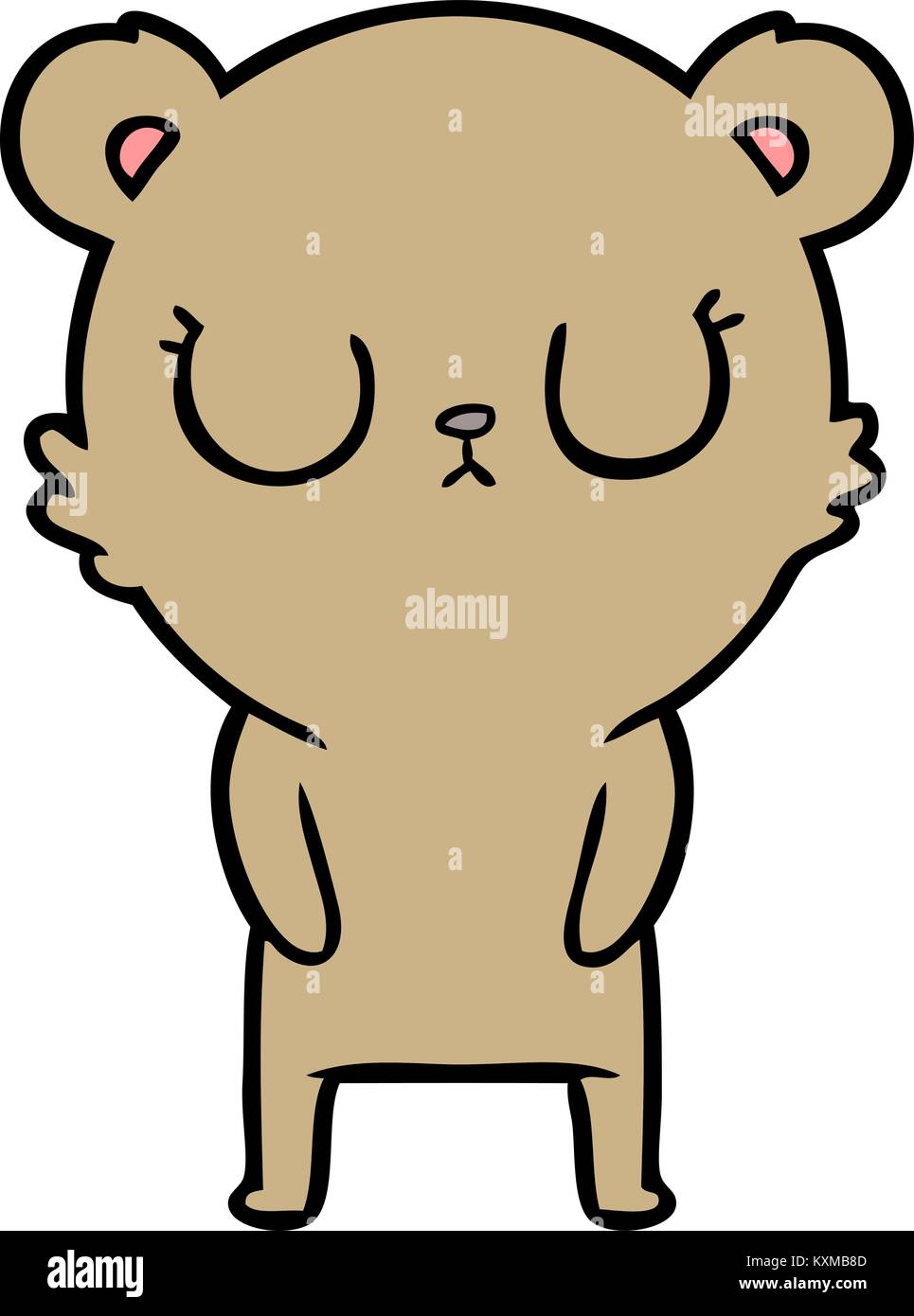 peaceful cartoon bear Stock Vector Image & Art - Alamy