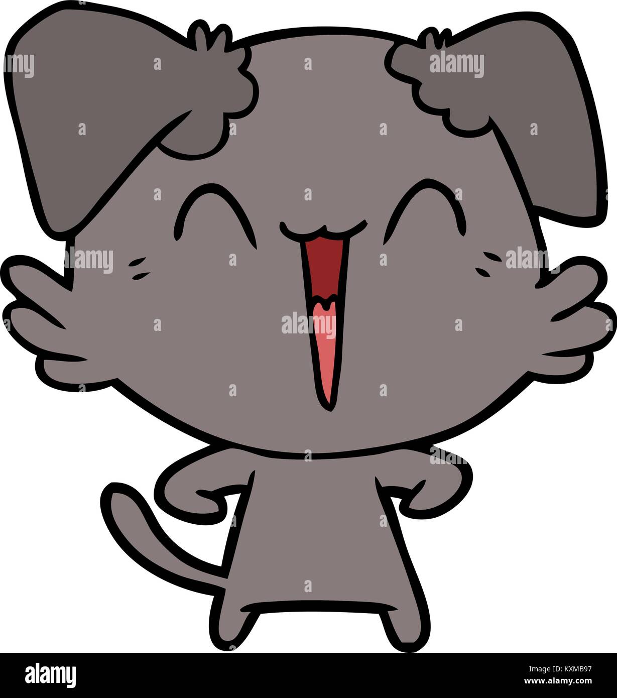 happy little dog cartoon Stock Vector Image & Art - Alamy