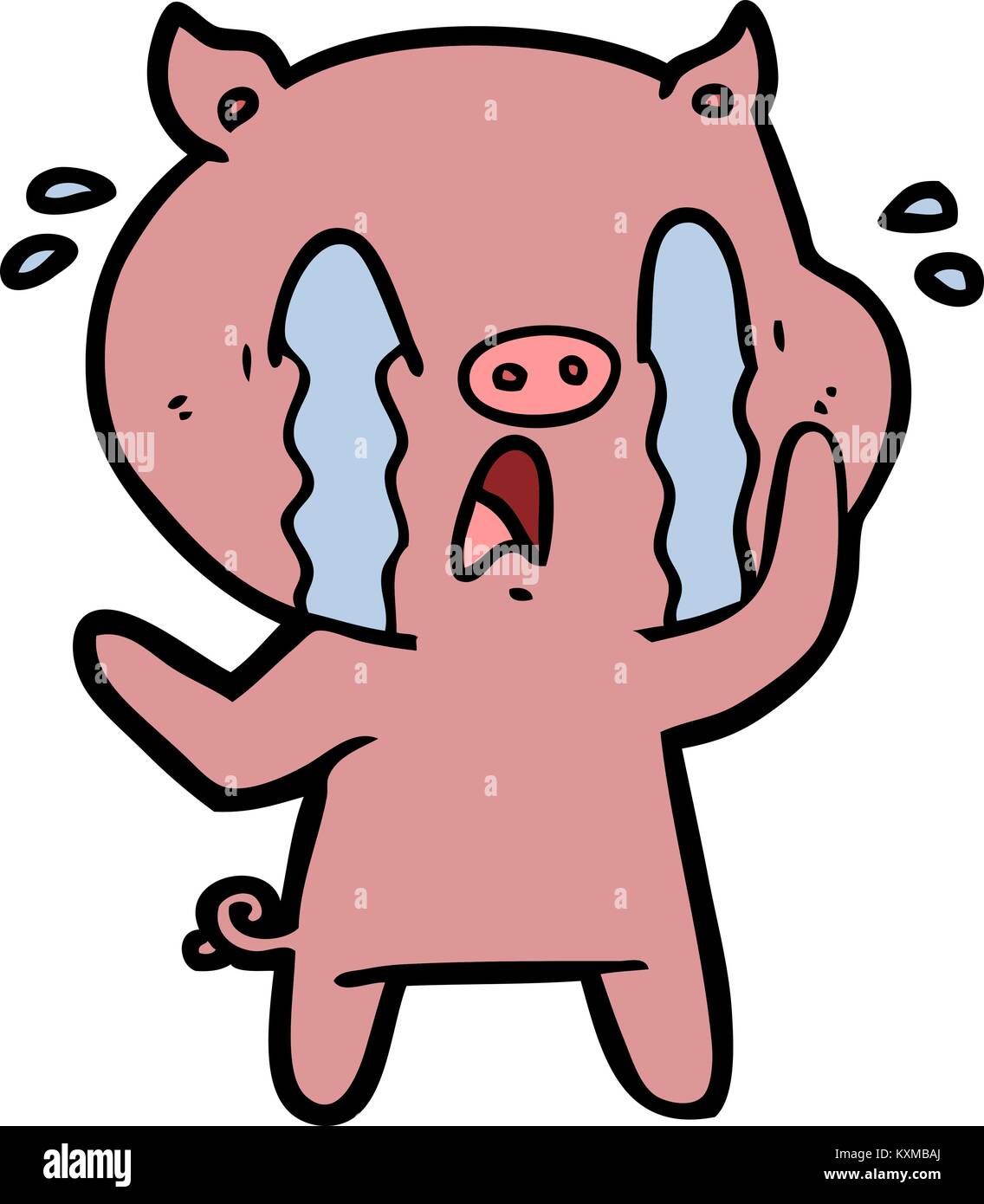 crying pig cartoon Stock Vector Image & Art - Alamy