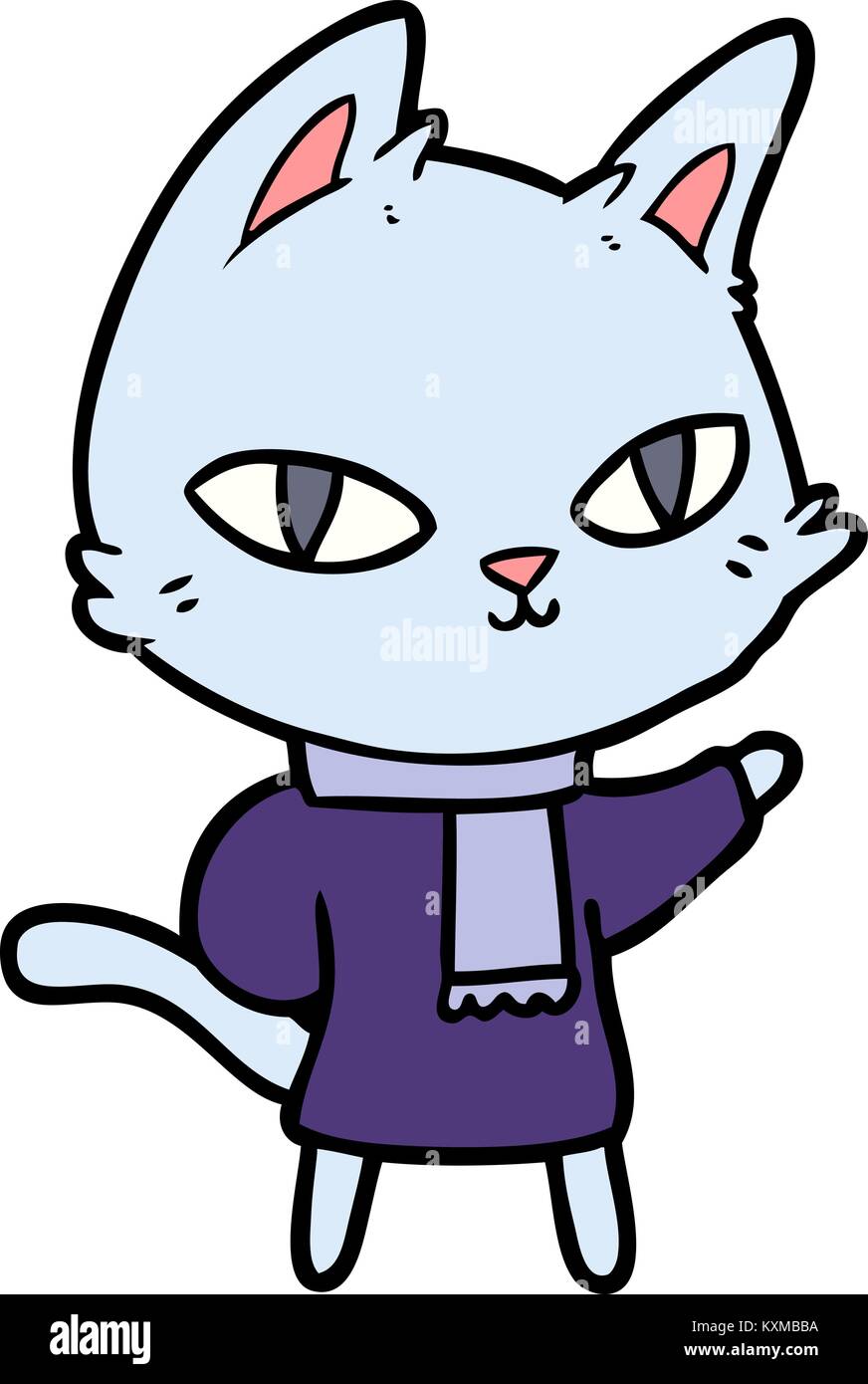 cartoon cat staring Stock Vector Image & Art - Alamy