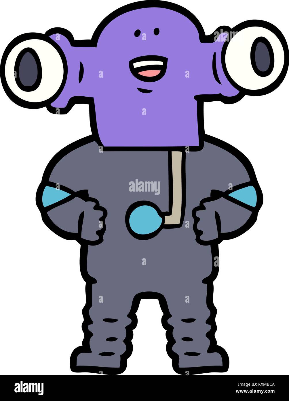 friendly cartoon alien Stock Vector Image & Art - Alamy