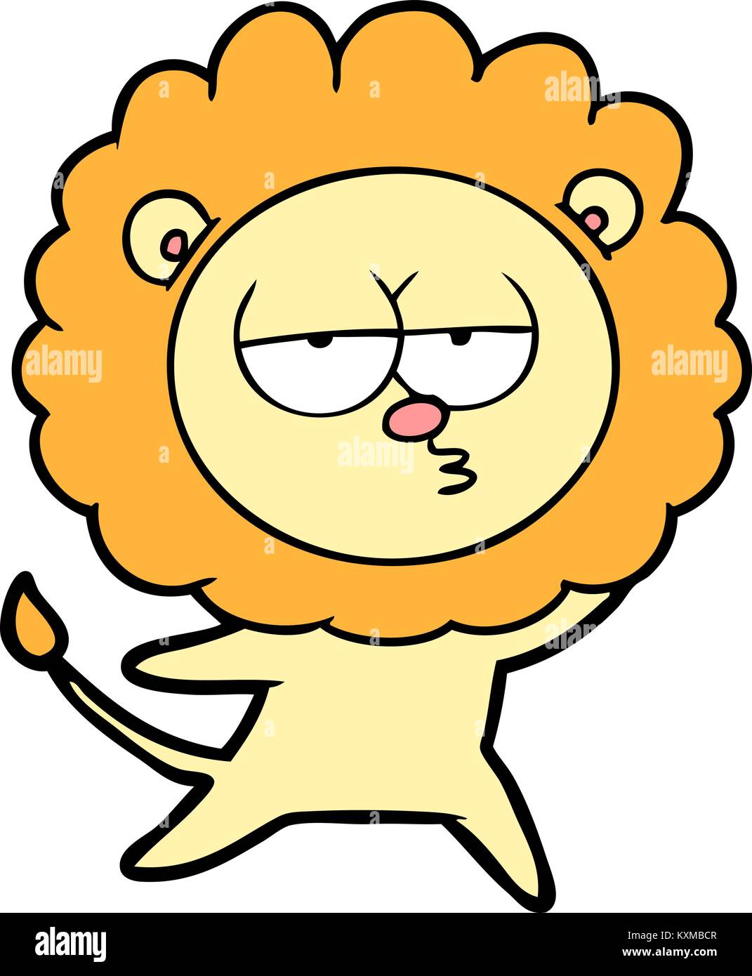 cartoon bored lion Stock Vector Image & Art - Alamy