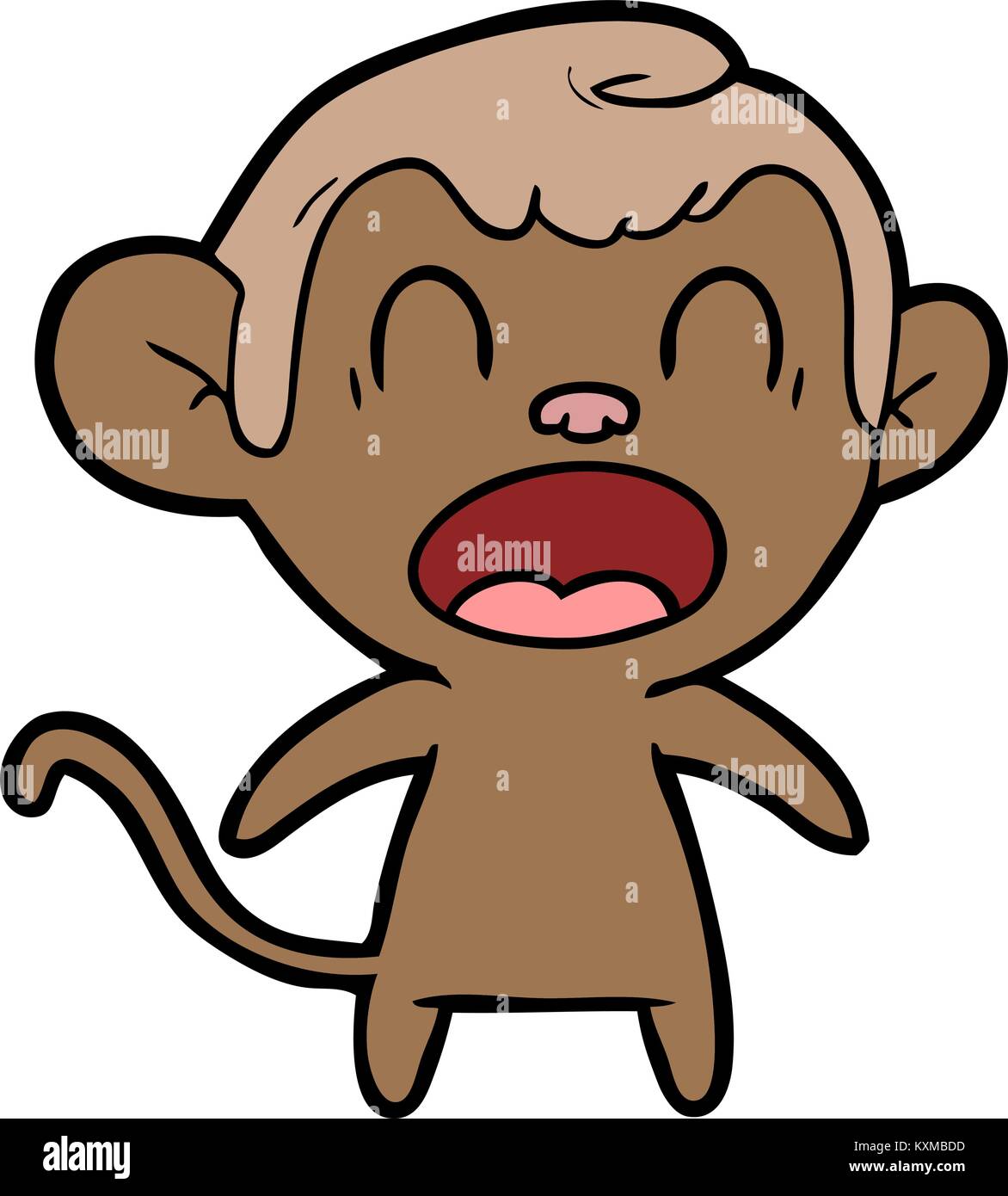 shouting cartoon monkey Stock Vector Image & Art - Alamy