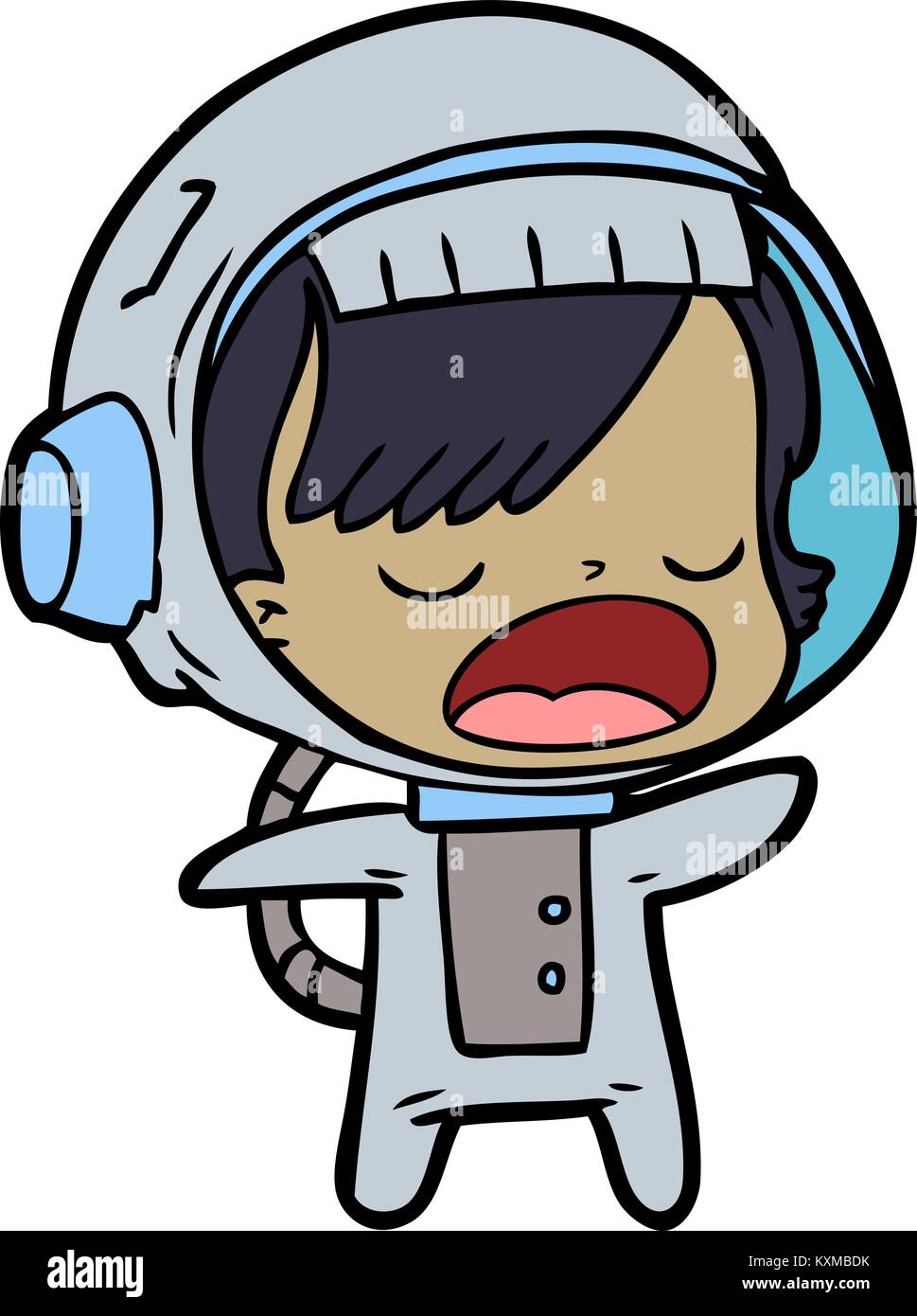 cartoon talking astronaut woman Stock Vector Image & Art - Alamy