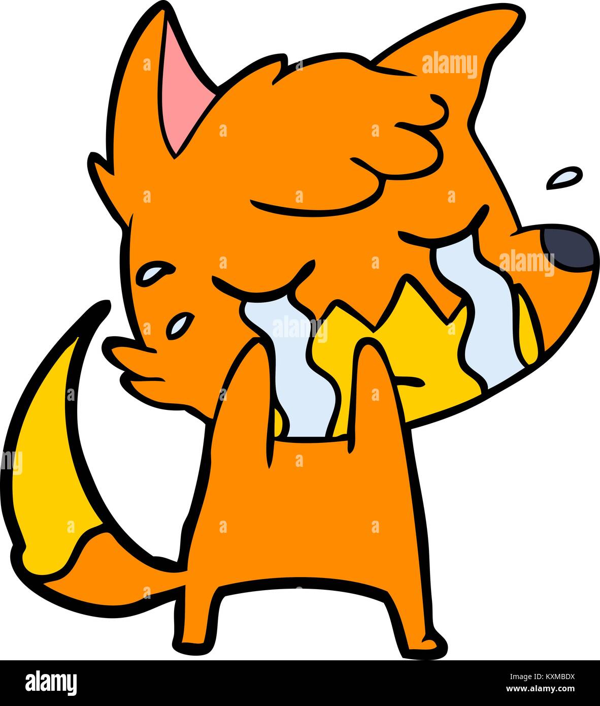 crying fox cartoon Stock Vector Image & Art - Alamy