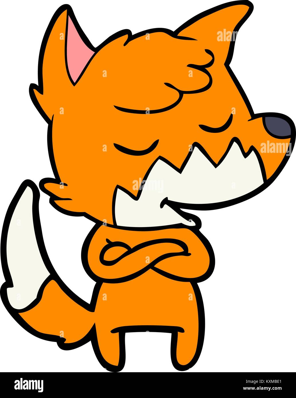 friendly cartoon fox Stock Vector Image & Art - Alamy