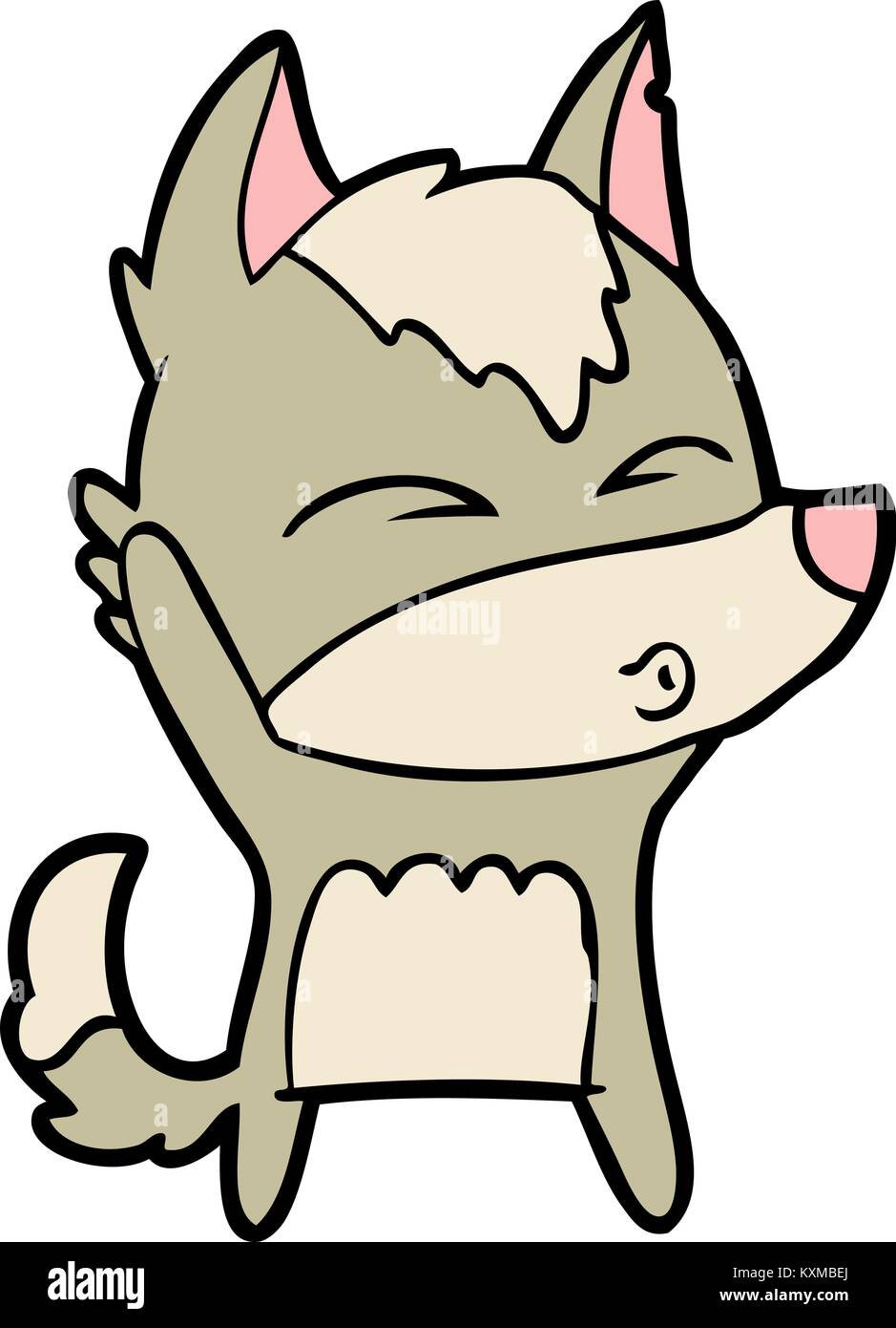 cartoon wolf whistling Stock Vector Image & Art - Alamy