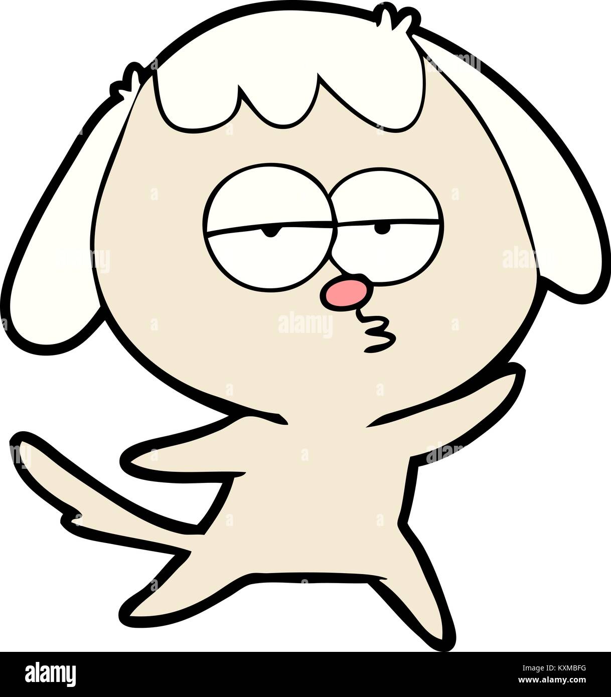 cartoon bored dog Stock Vector Image & Art - Alamy