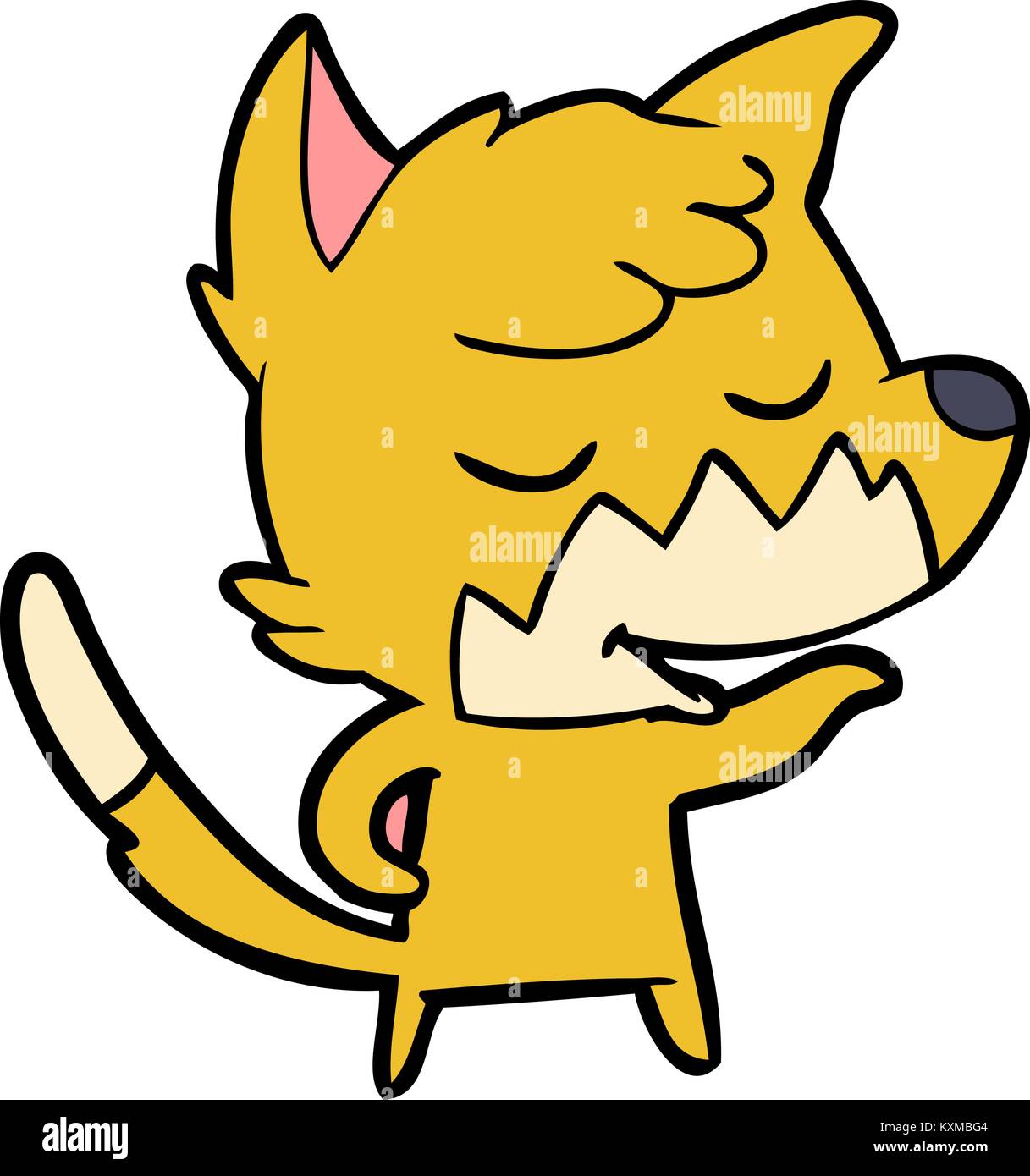 friendly cartoon fox Stock Vector Image & Art - Alamy