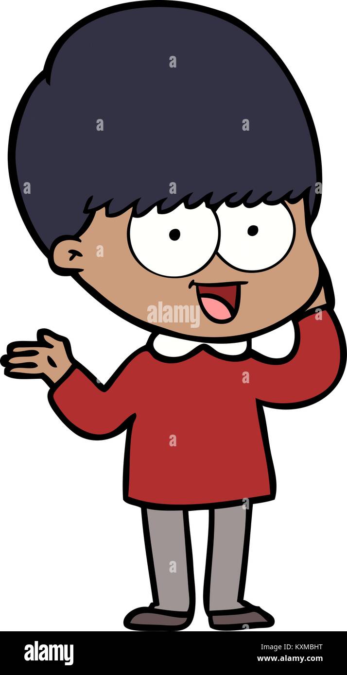 happy cartoon boy Stock Vector Image & Art - Alamy