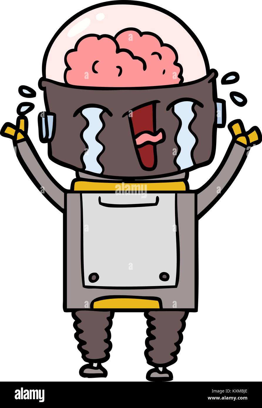 cartoon crying robot Stock Vector Image & Art - Alamy