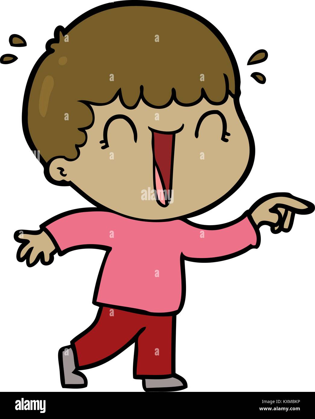 Cartoon Boy Laughing Pointing Stock Photos & Cartoon Boy Laughing ...