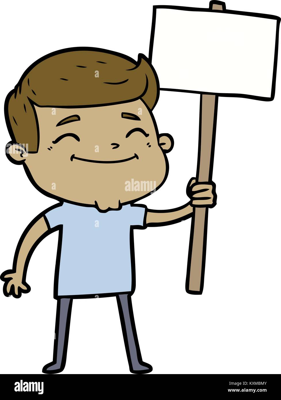 Cartoon smiling boy placard Stock Vector Images - Alamy