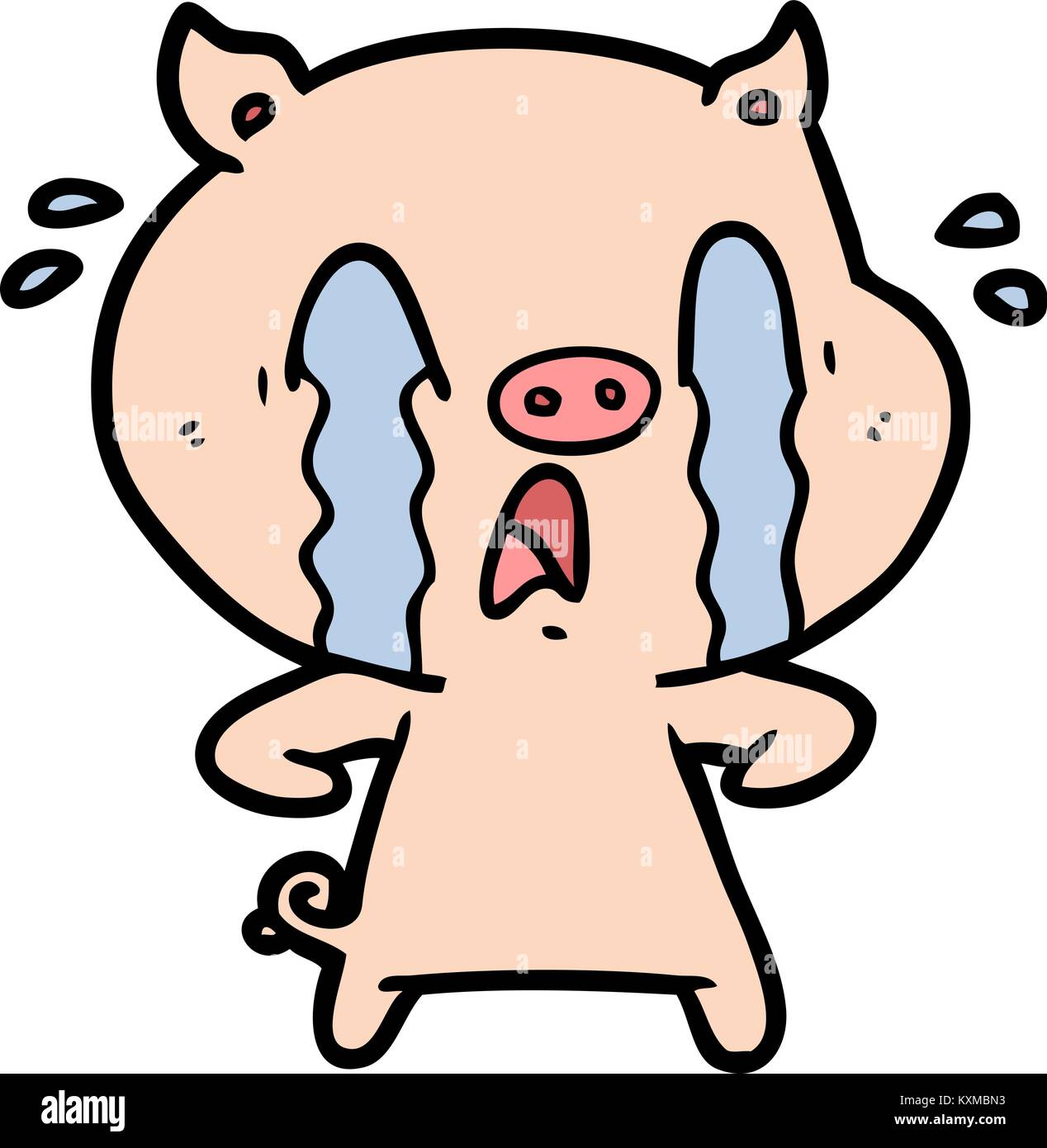 crying pig cartoon Stock Vector Image & Art - Alamy