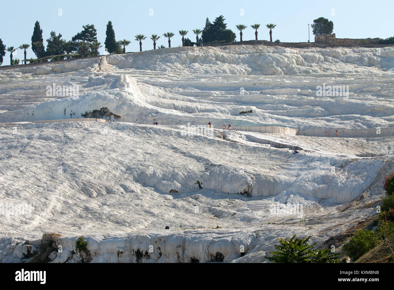 Travertine pools and terraces in Pamukkale Turkey Stock Photo - Alamy