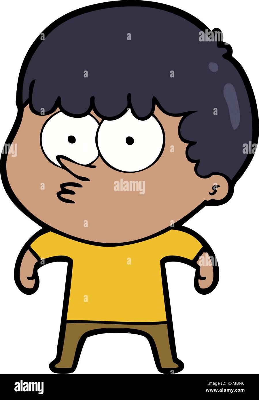 cartoon curious boy Stock Vector Image & Art - Alamy