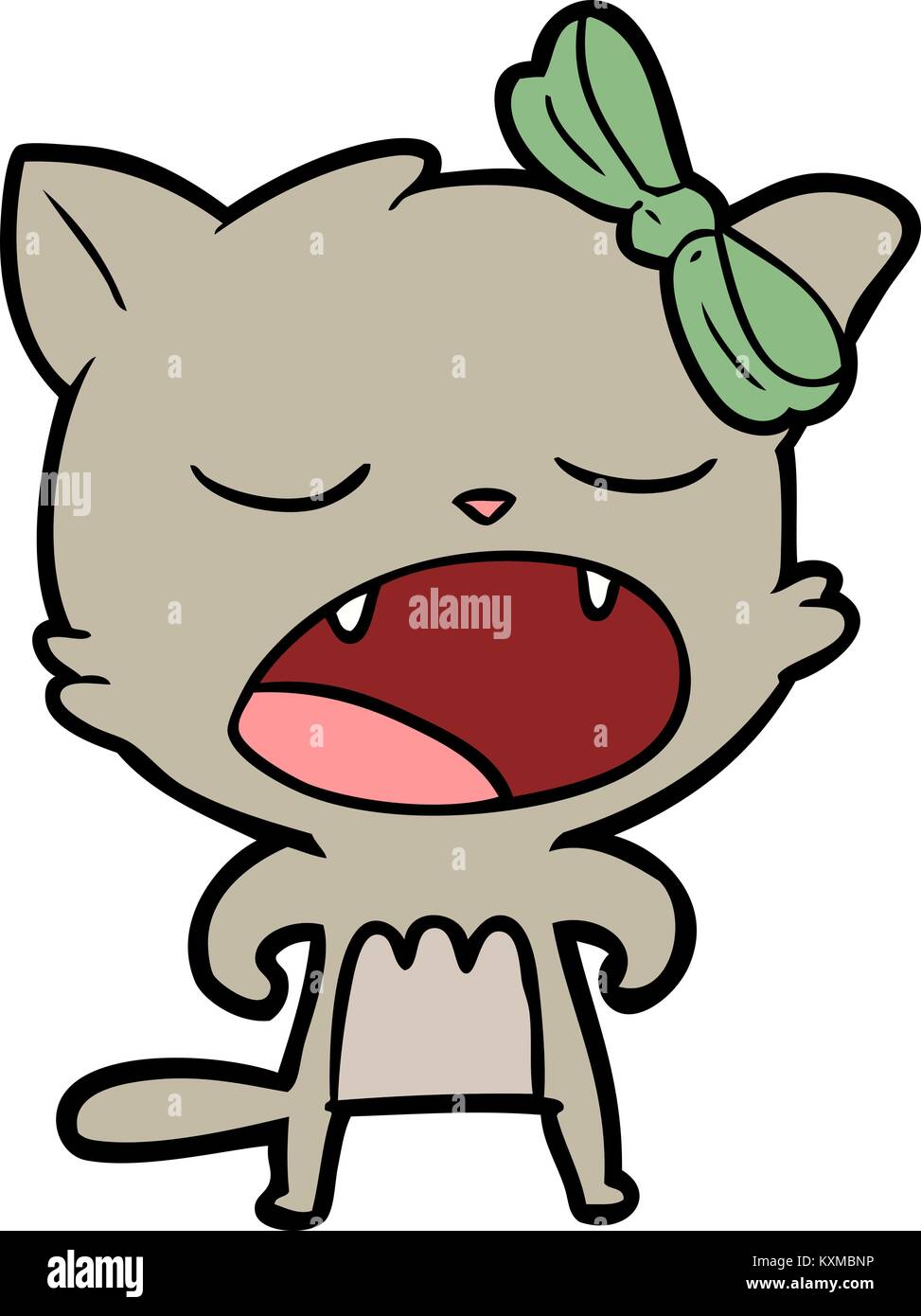 cartoon cat meowing Stock Vector Image & Art - Alamy