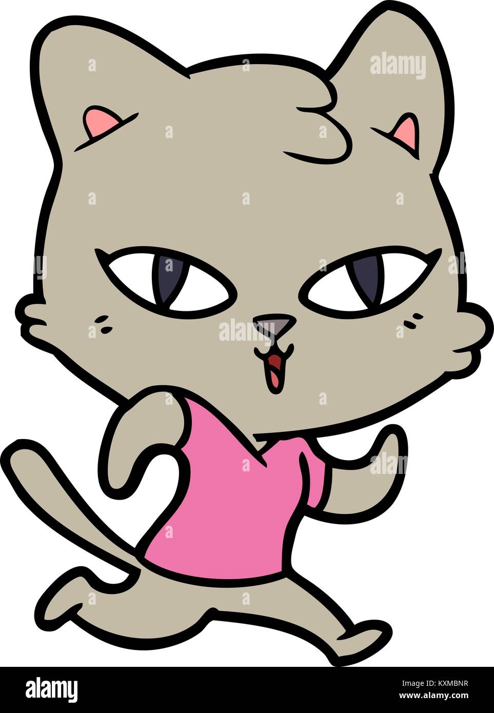 cartoon cat out for a run Stock Vector Image & Art - Alamy