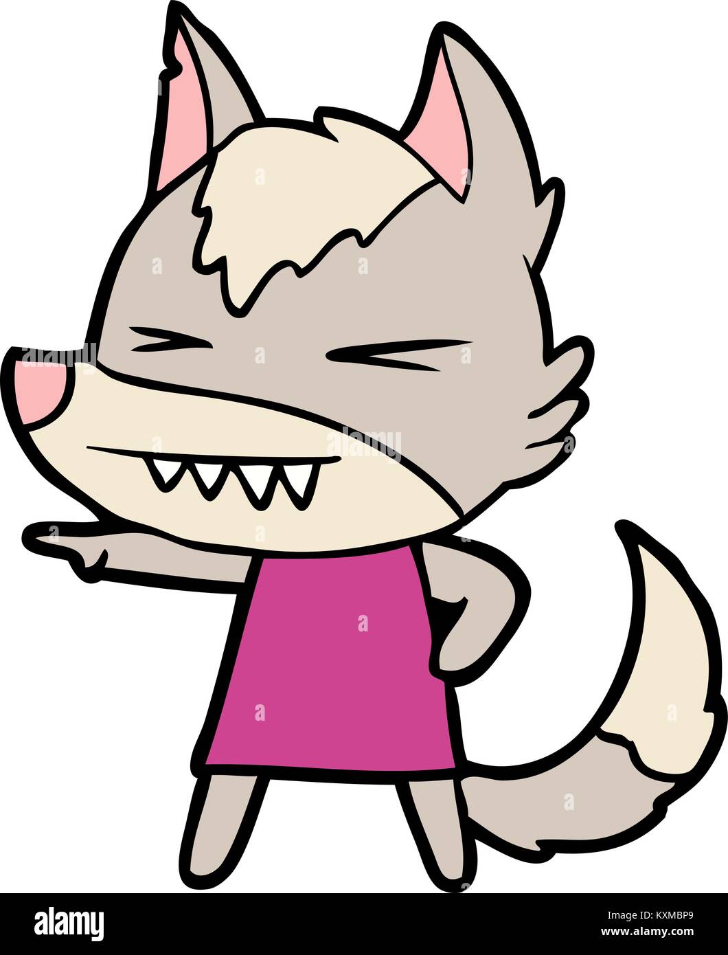 angry wolf cartoon Stock Vector Image & Art - Alamy