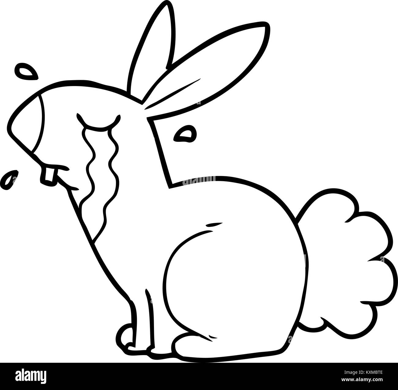 cartoon bunny rabbit crying Stock Vector Image & Art - Alamy