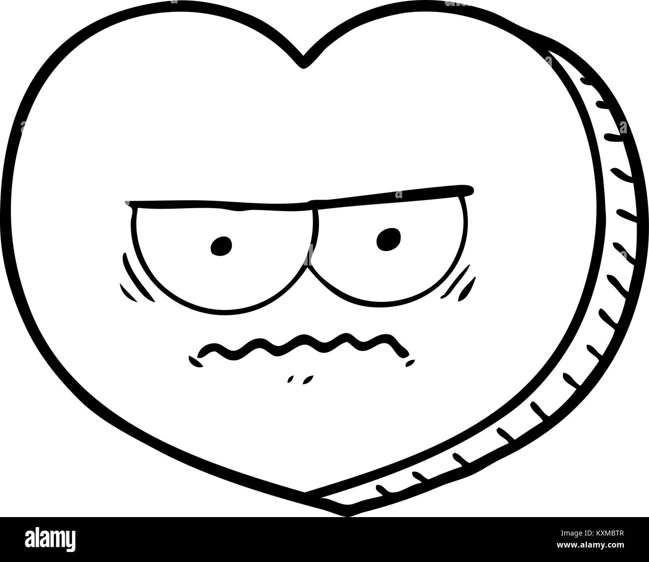 cartoon angry heart Stock Vector Image & Art - Alamy