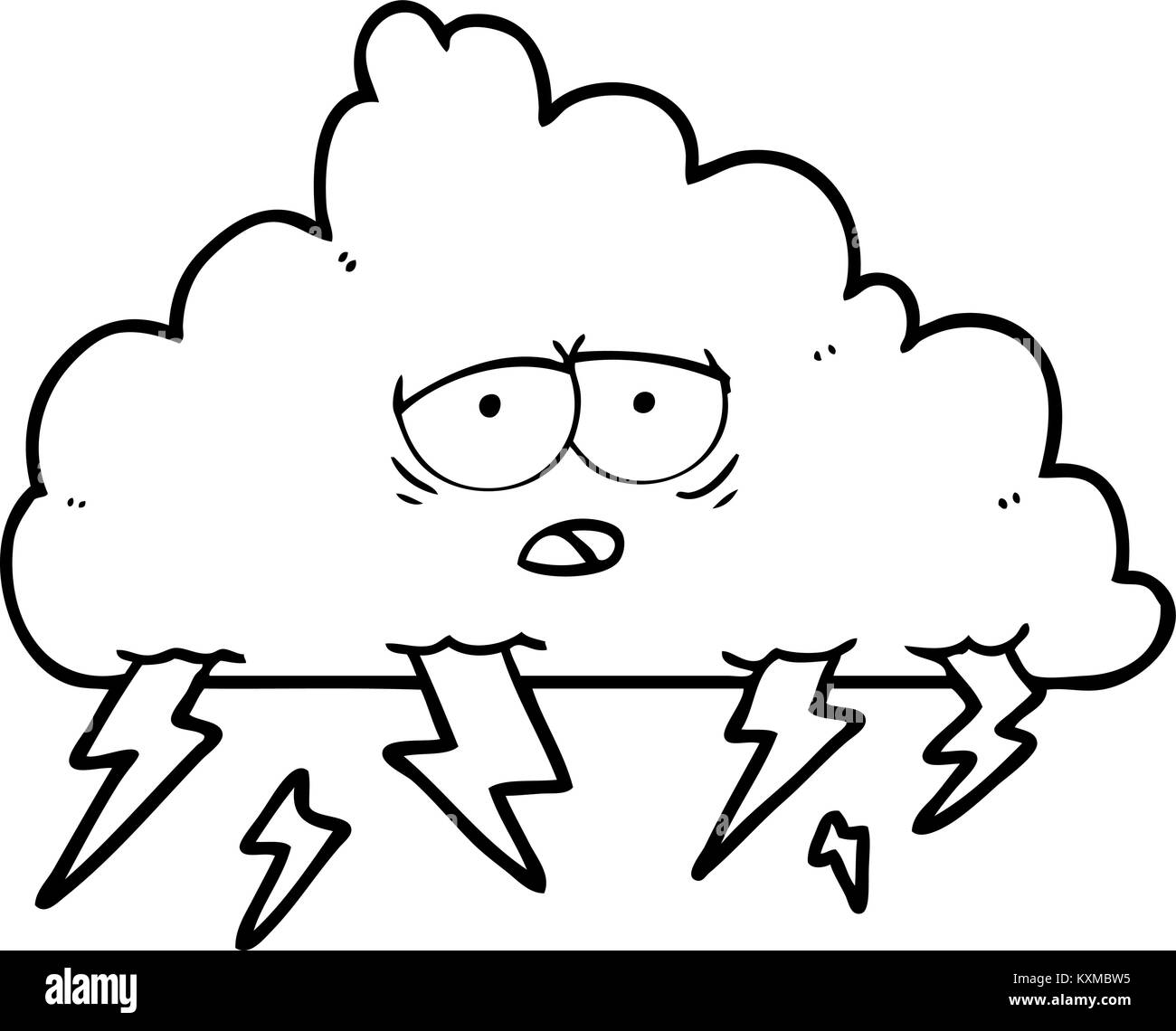 cartoon storm cloud Stock Vector Image & Art - Alamy