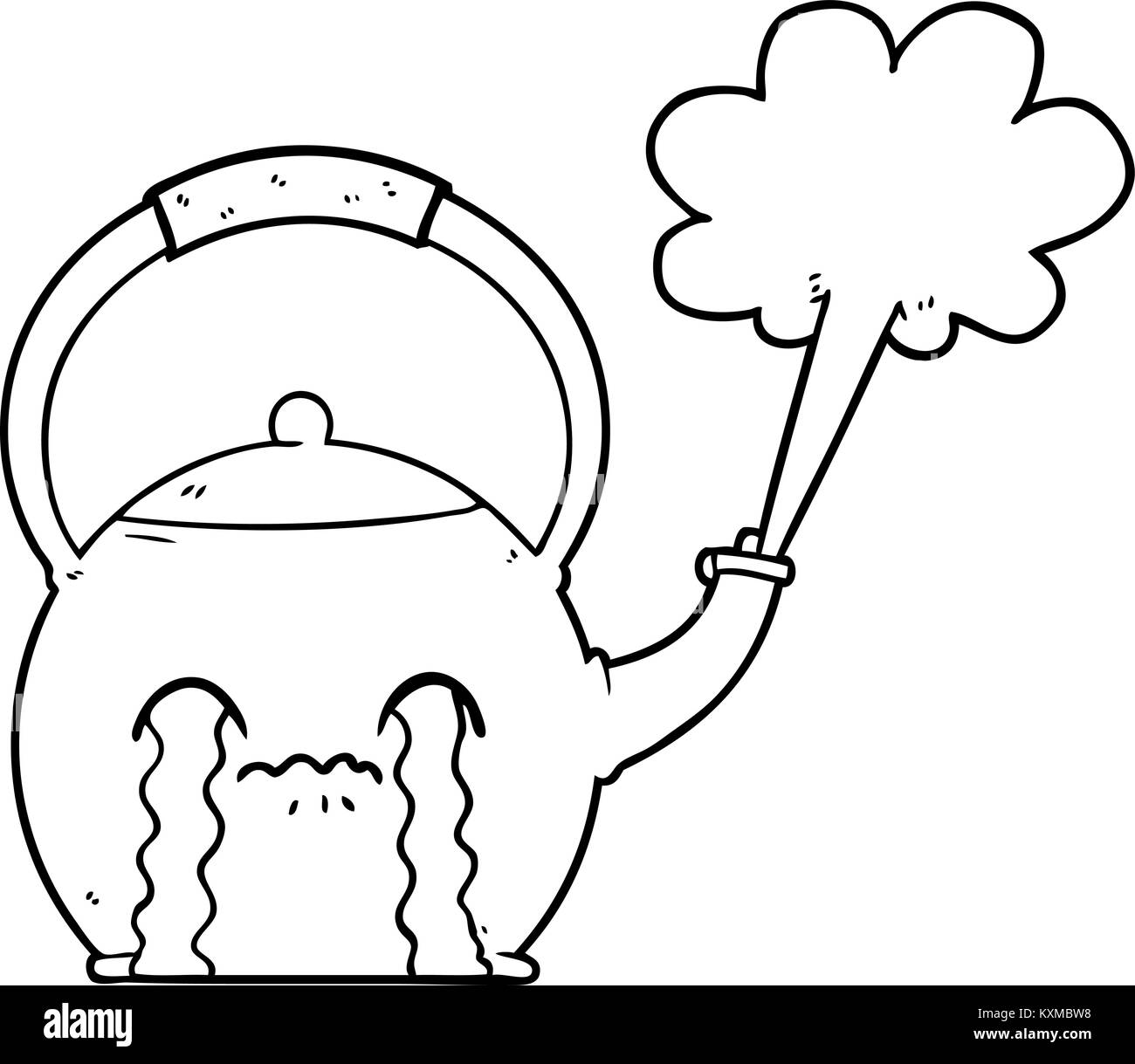 cartoon boiling kettle Stock Vector Image & Art - Alamy