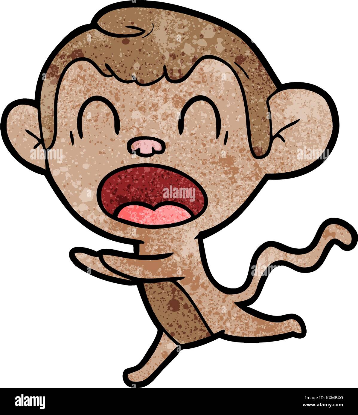 shouting cartoon monkey Stock Vector Image & Art - Alamy