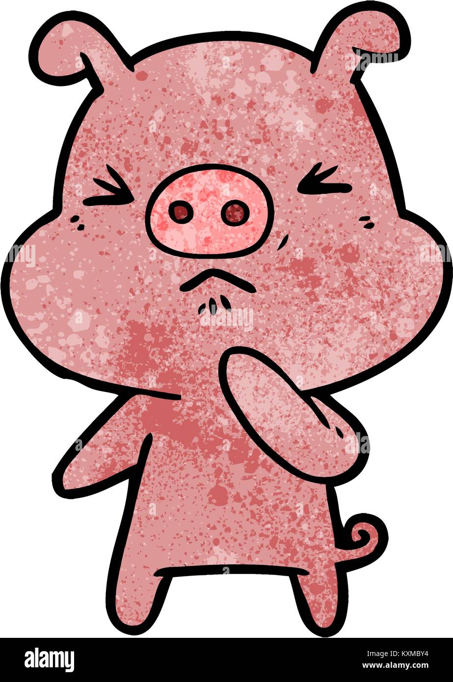 cartoon angry pig Stock Vector Image & Art - Alamy