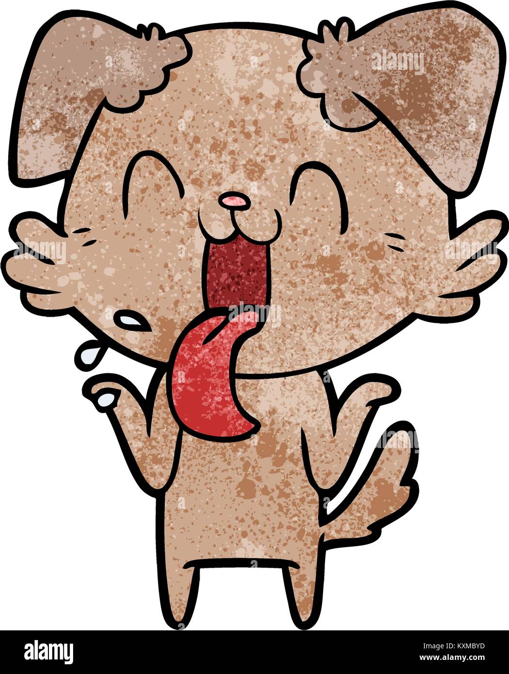 cartoon panting dog shrugging shoulders Stock Vector Image & Art - Alamy