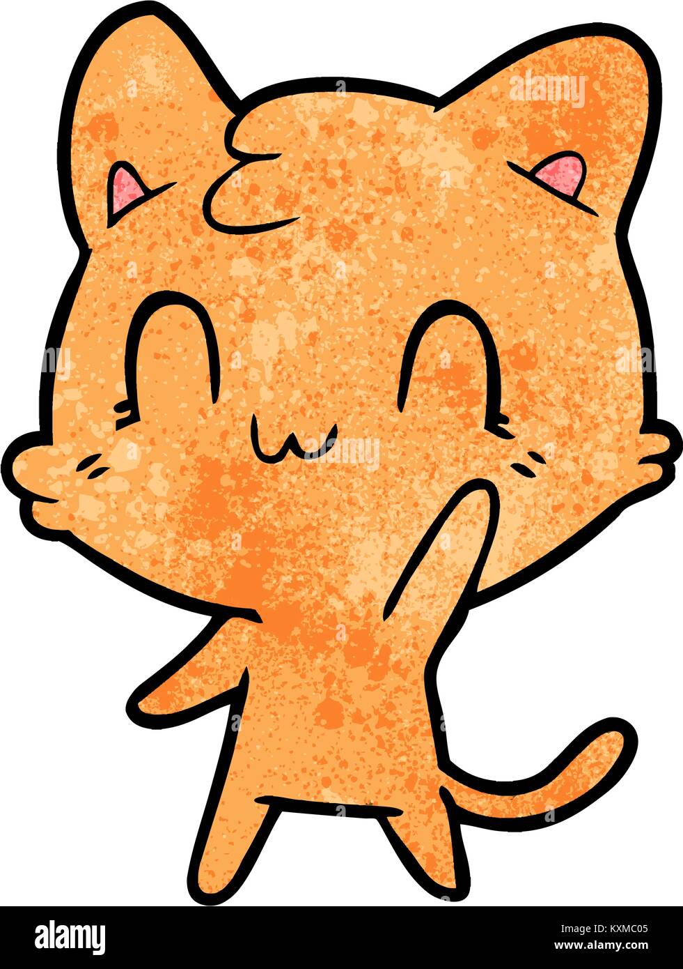 cartoon happy cat Stock Vector Image & Art - Alamy