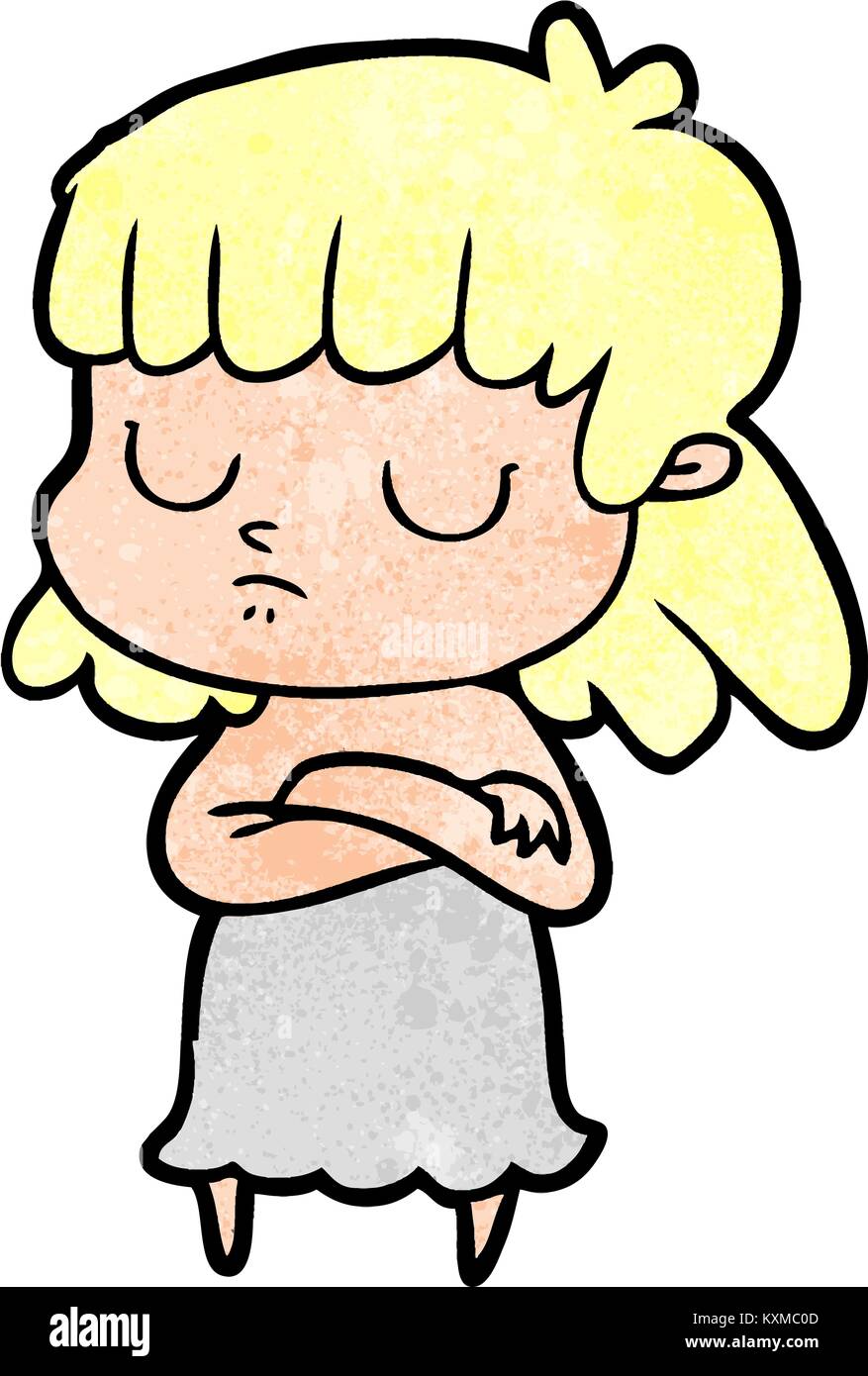 cartoon indifferent woman Stock Vector Image & Art - Alamy