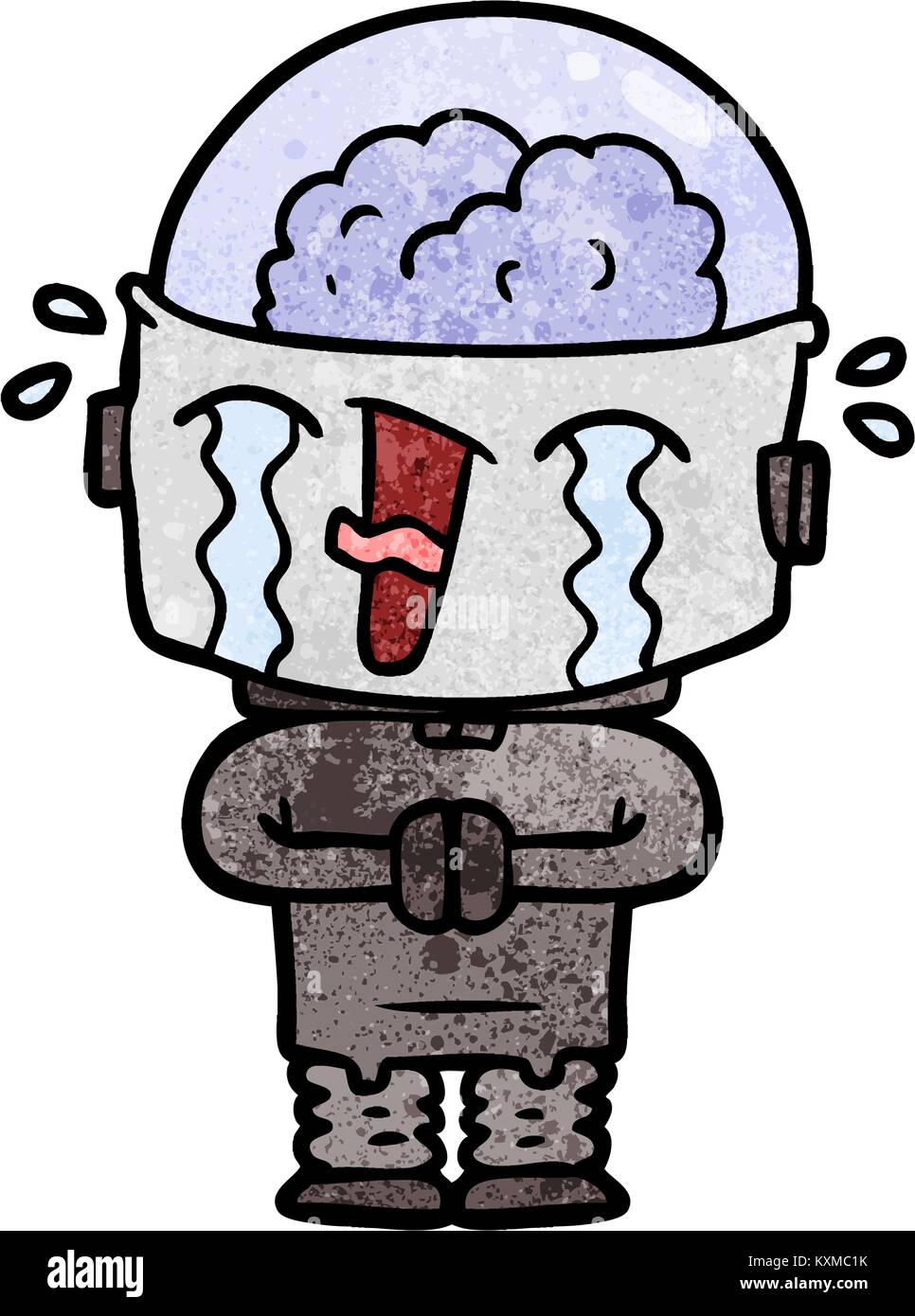 cartoon crying robot Stock Vector Image & Art - Alamy