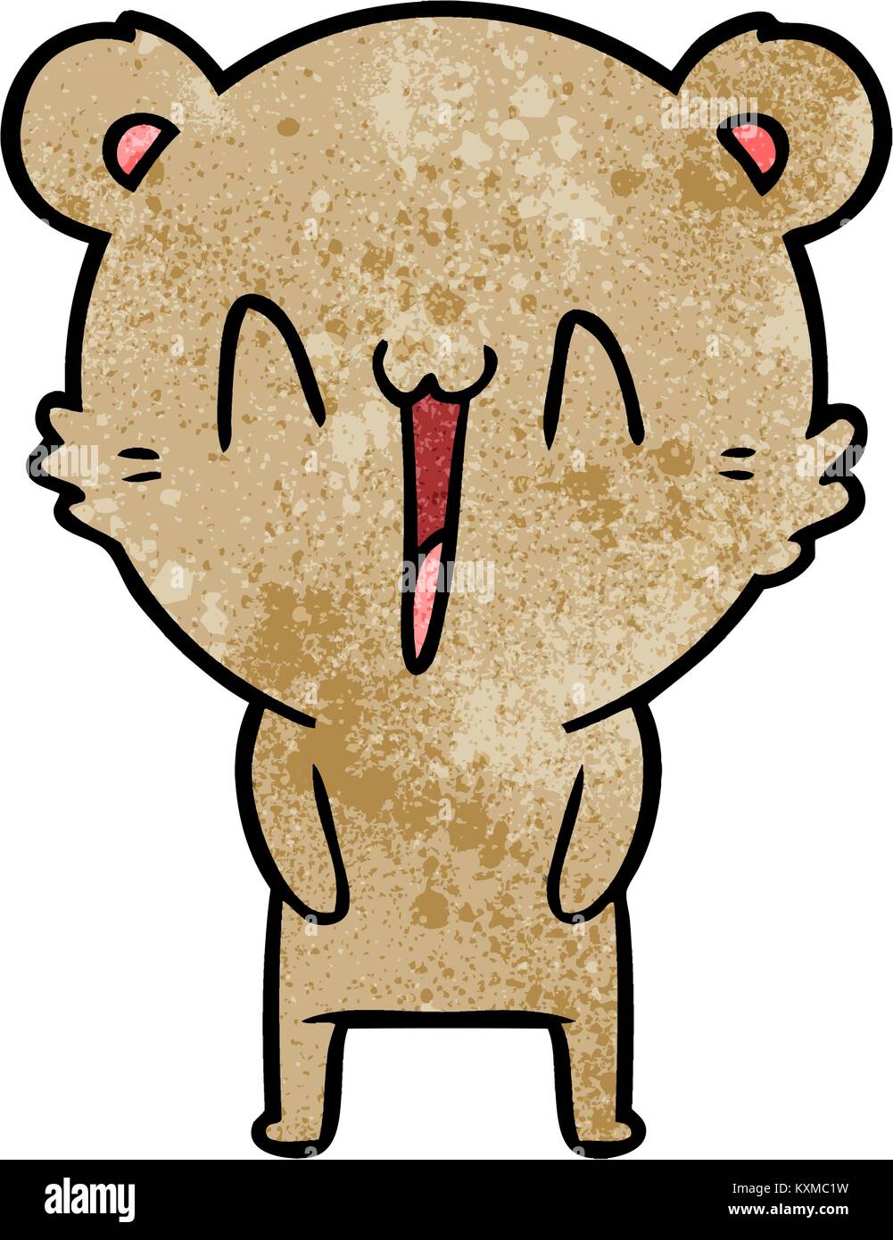 happy bear cartoon Stock Vector Image & Art - Alamy