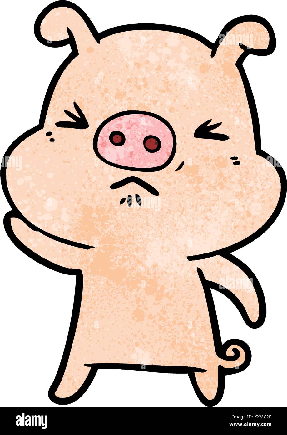 cartoon grumpy pig Stock Vector Image & Art - Alamy