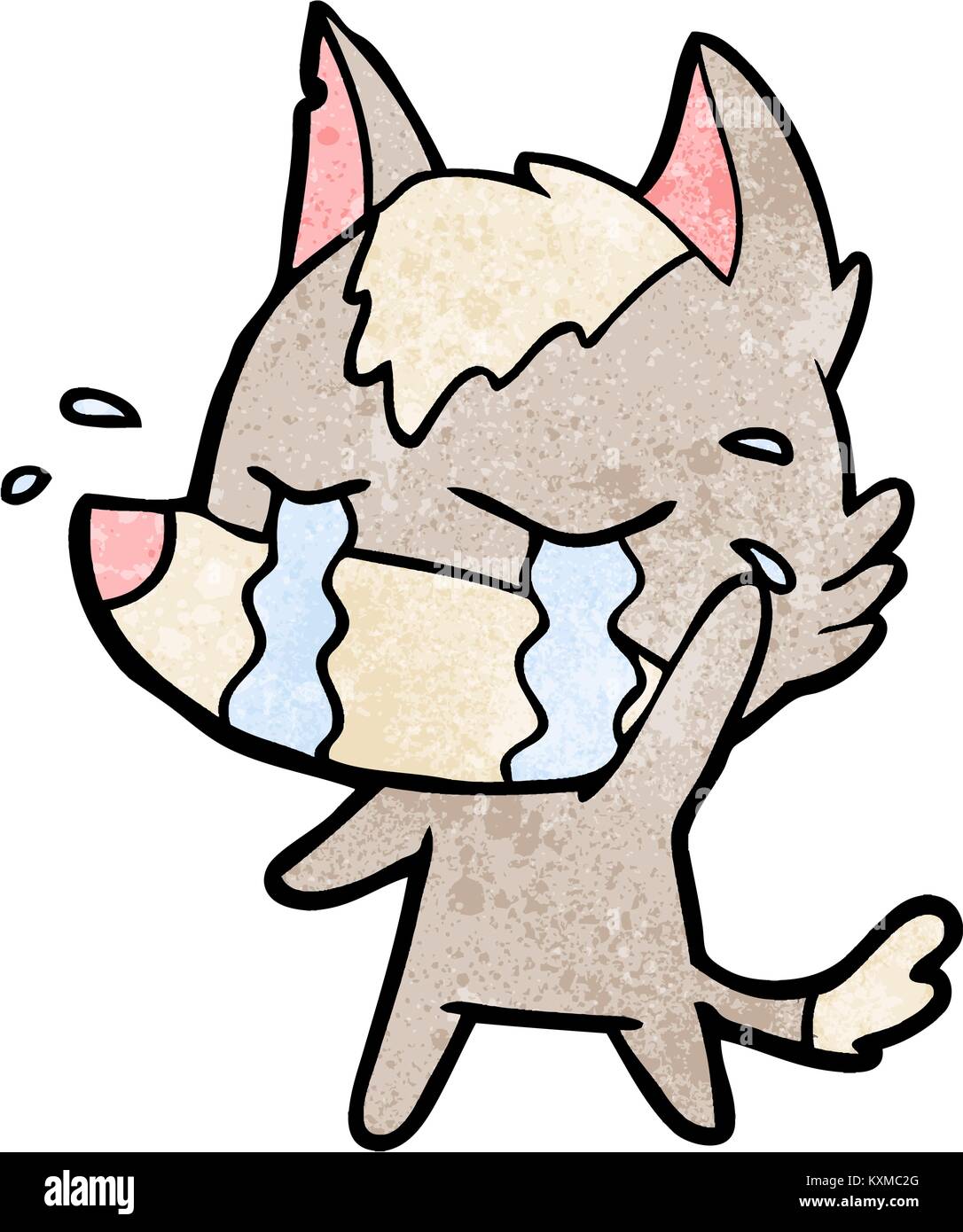 cartoon crying wolf Stock Vector Image & Art - Alamy