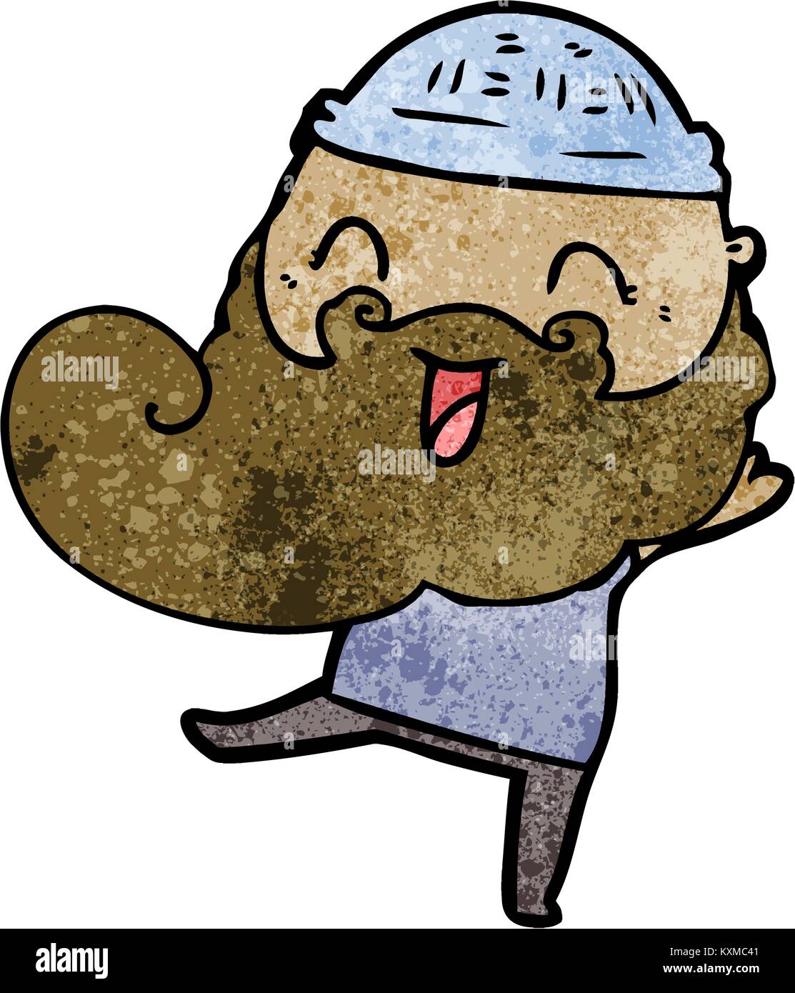 Laughing bearded man in Stock Vector Images - Alamy