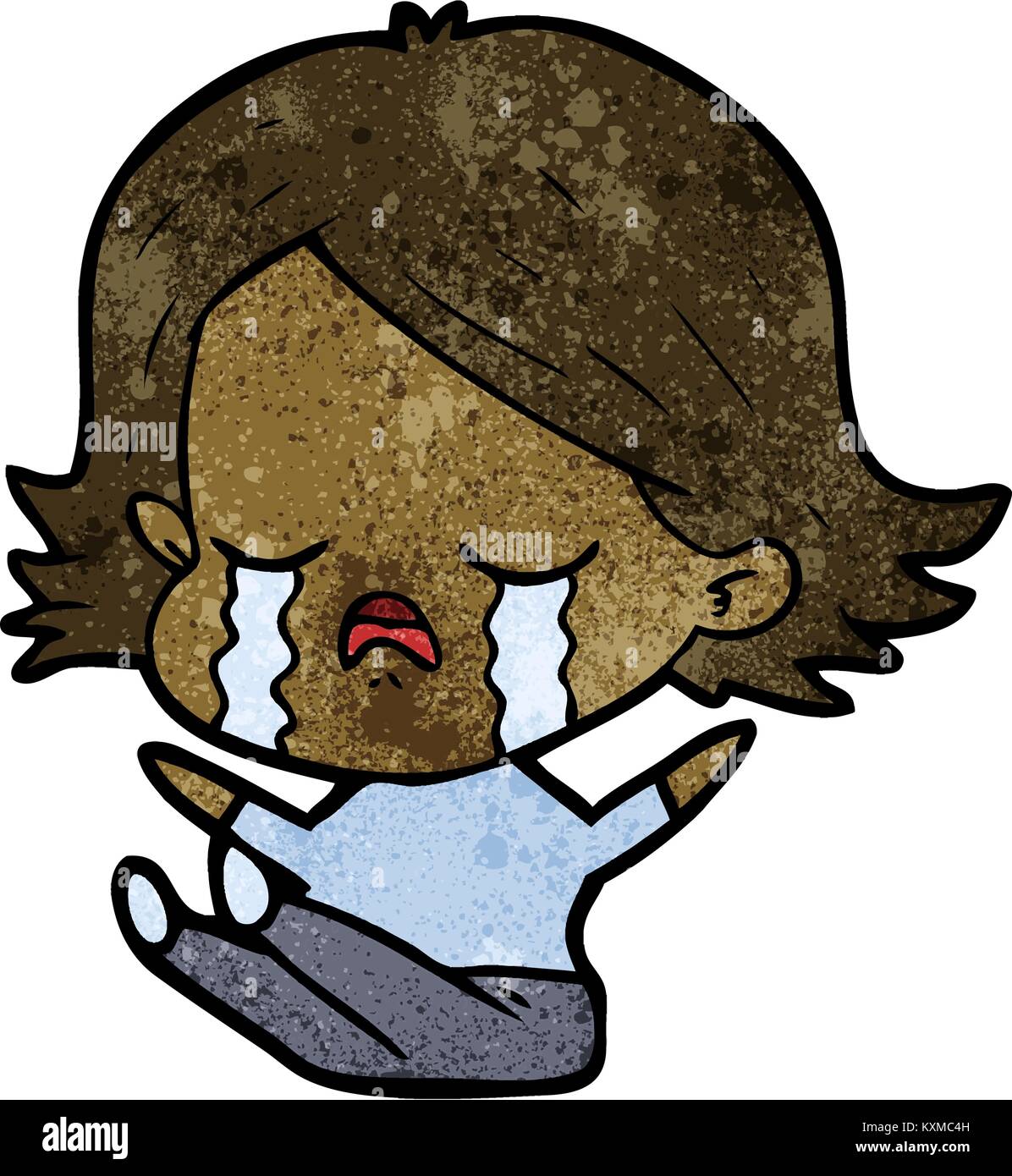 cartoon girl crying Stock Vector Image & Art - Alamy