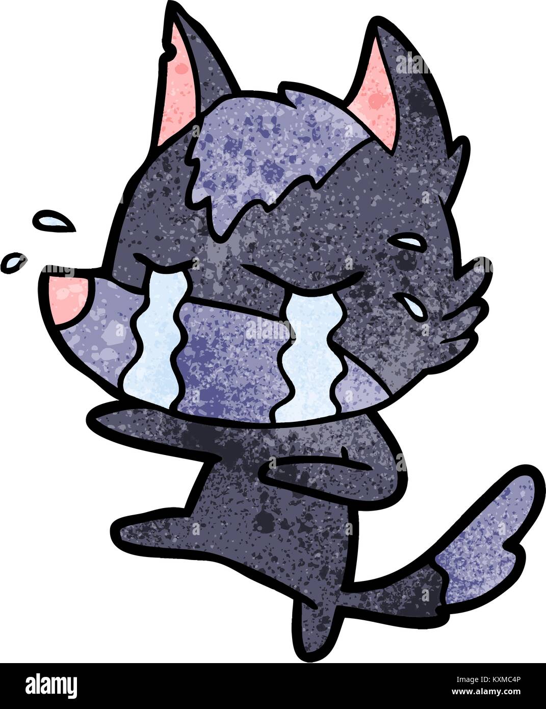 cartoon crying wolf Stock Vector Image & Art - Alamy