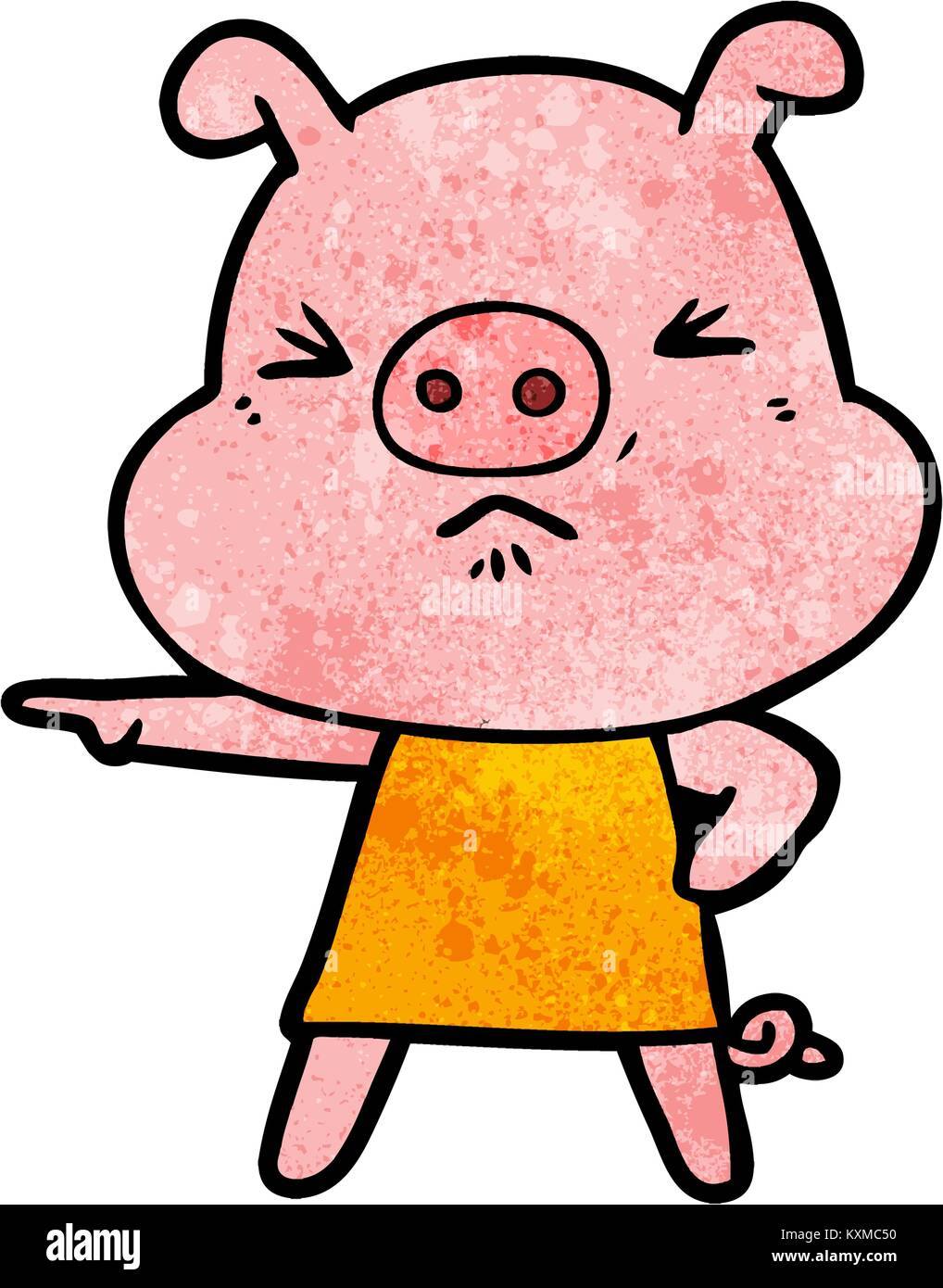 cartoon angry pig Stock Vector Image & Art - Alamy