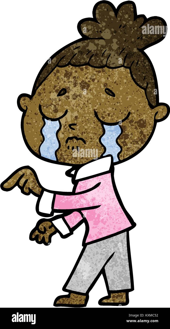 cartoon crying woman pointing Stock Vector Image & Art - Alamy