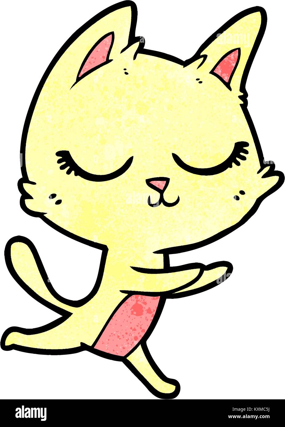 calm cartoon cat Stock Vector Image & Art - Alamy