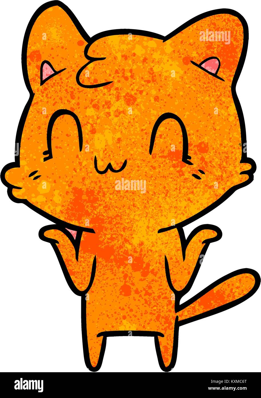 cartoon happy cat Stock Vector Image & Art - Alamy