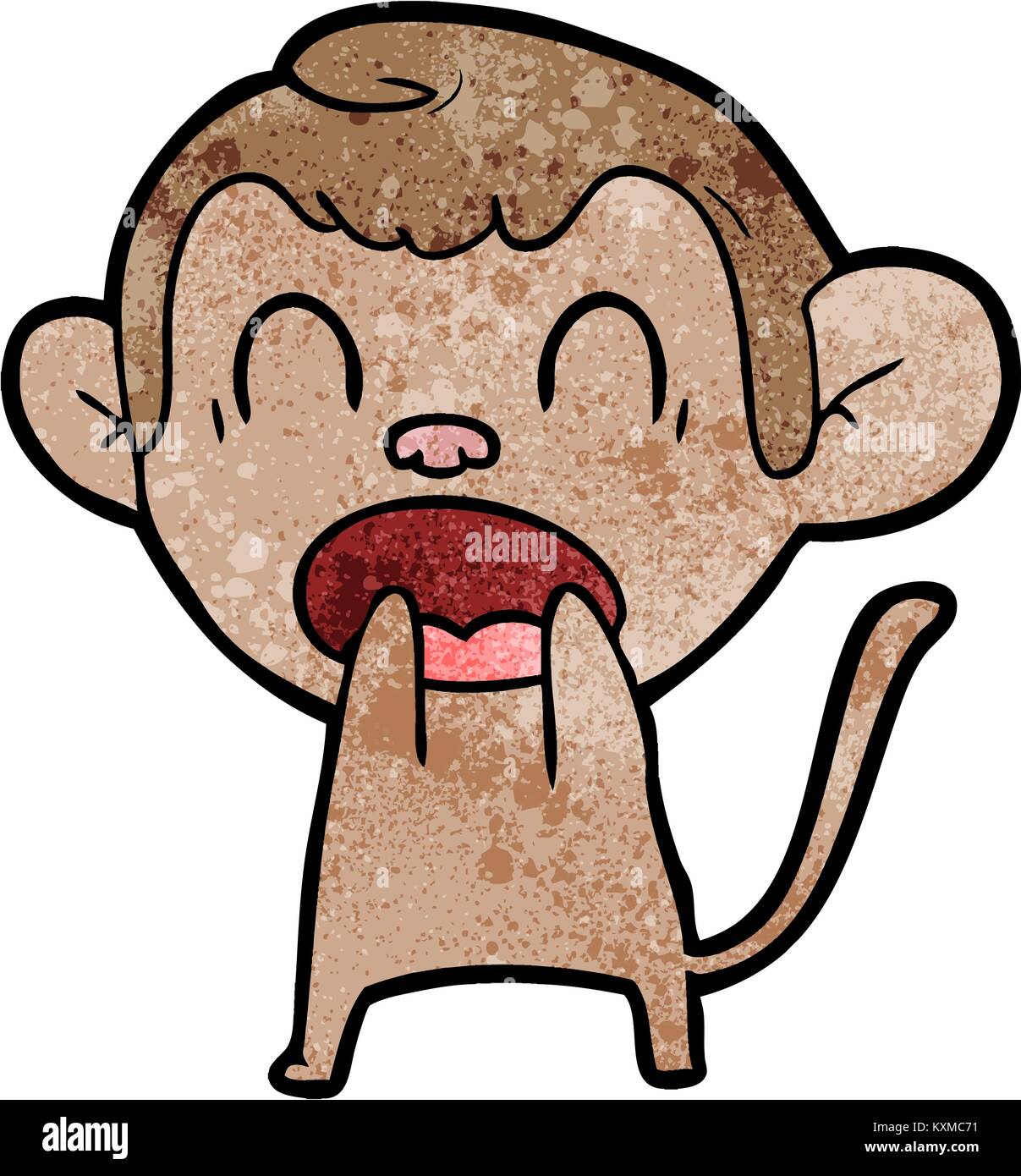 shouting cartoon monkey Stock Vector Image & Art - Alamy