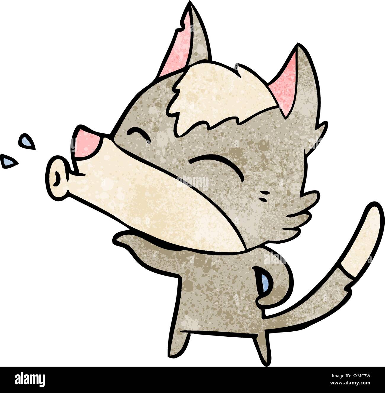 howling wolf cartoon Stock Vector Image & Art - Alamy