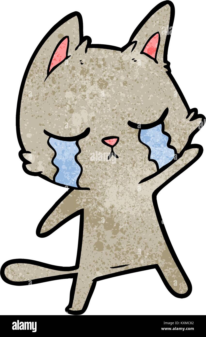 crying cartoon cat Stock Vector Image & Art - Alamy
