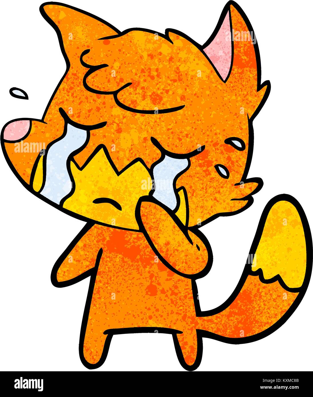 crying fox cartoon Stock Vector Image & Art - Alamy