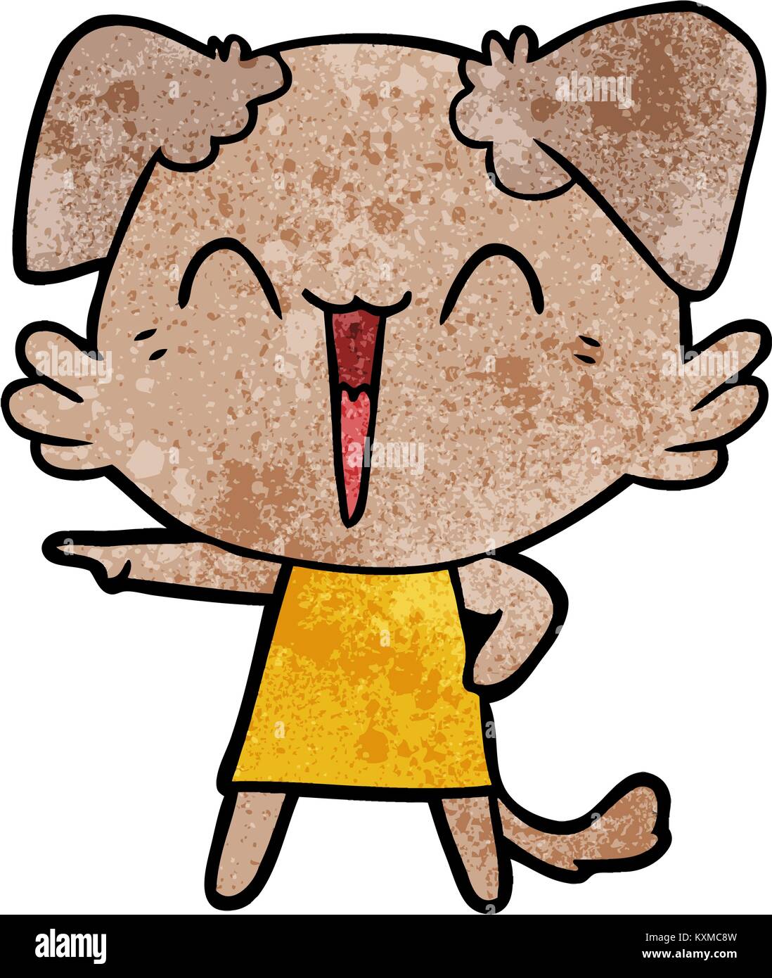 happy little dog cartoon Stock Vector Image & Art - Alamy